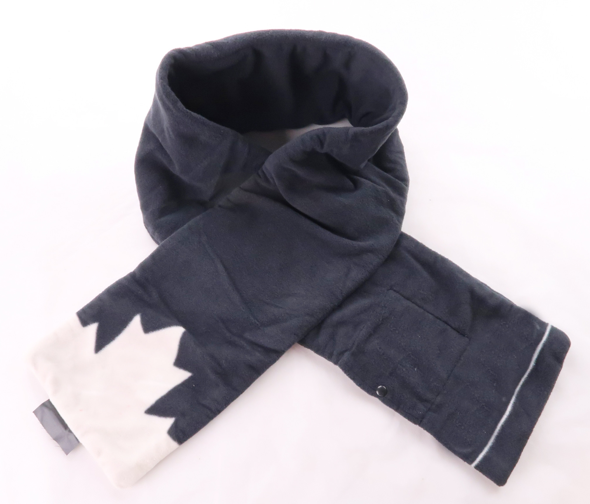 Black Fleece Heated Neck Scarf Warmer With PVC Heating Wire